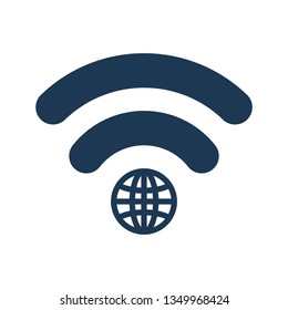 Internet Icon Research Sign Internet Icon Stock Vector (Royalty Free ...