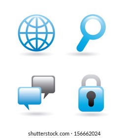 Internet Icons Over White Background Vector Stock Vector (Royalty Free ...
