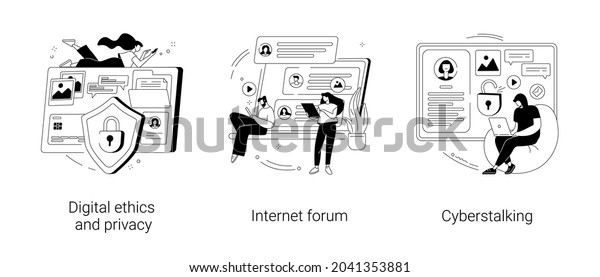 Internet Privacy Violation Abstract Concept Vector Stock Vector ...