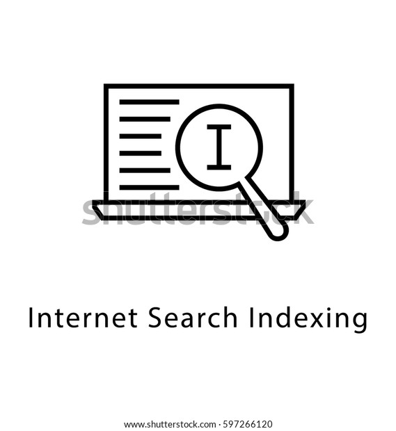Internet Search Indexing Vector Line Icon Stock Vector (Royalty Free ...