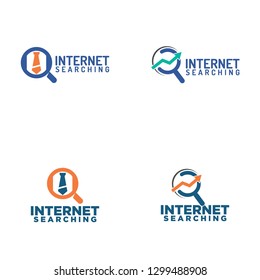 Internet Searching Logo Design Stock Vector (Royalty Free) 1299488908 ...