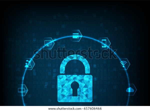 Internet Security Online Concept Padlock Keyhole Stock Vector (Royalty ...