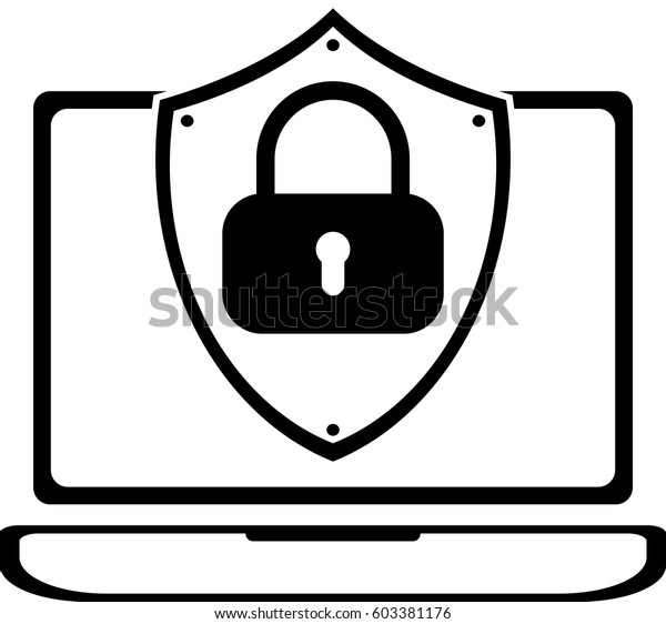 Internet Security Protection Icon 库存矢量图（免版税）603381176