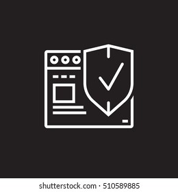 Internet Security Symbol Web Browser Protection Stock Vector (Royalty ...