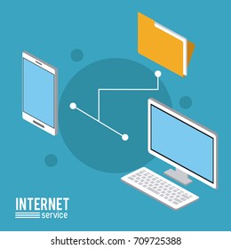 Internet Service Infographic Stock Vector (Royalty Free) 709725388