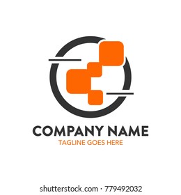 Internet Service Logo Abstract Technology Editable Stock Vector ...