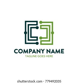 Internet Service Logo Abstract Technology Editable Stock Vector ...