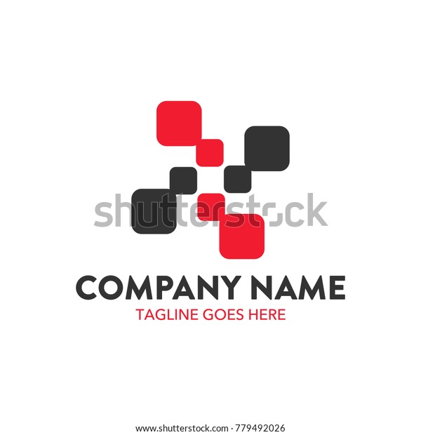 Internet Service Logo Abstract Technology Editable Stock Vector ...