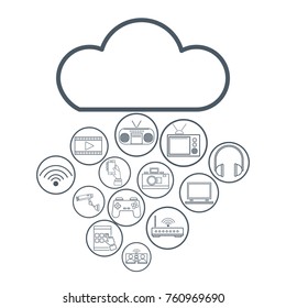 Internet Technology Round Icons Stock Vector (Royalty Free) 760969690 ...