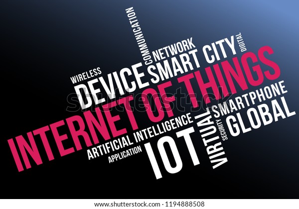 Internet Things Iot Word Cloud Collage Stock Vector (Royalty Free ...