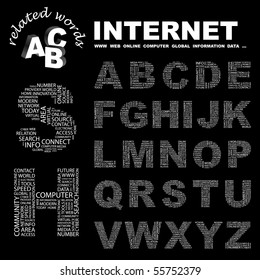 Internet Vector Letter Collection Illustration Different Stock Vector ...
