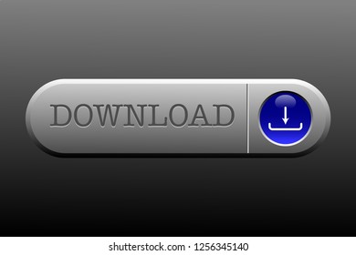 Internet Web Downloads Icon Button Symbol Stock Vector (Royalty Free ...