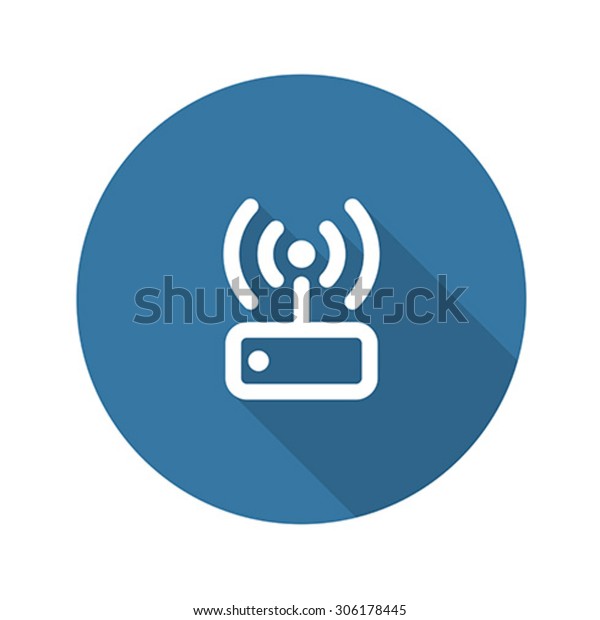 Internet Wi Fi Router Flat Design Stock Vector (Royalty Free) 306178445 ...