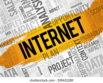 Internet Word Cloud Business Concept Stock Vector (Royalty Free ...