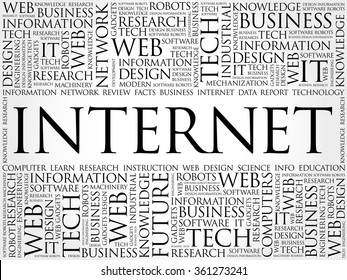 Internet Word Cloud Business Concept Stock Vector (Royalty Free ...