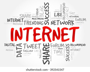 Internet Word Cloud Business Concept Stock Vector (Royalty Free ...