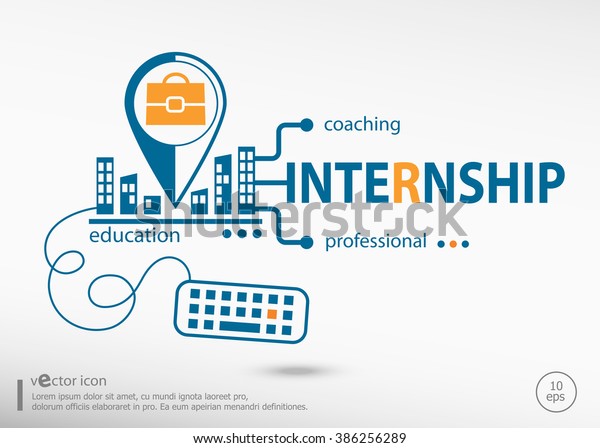 Internship Concept Business Internship Concepts Web Stock Vector ...