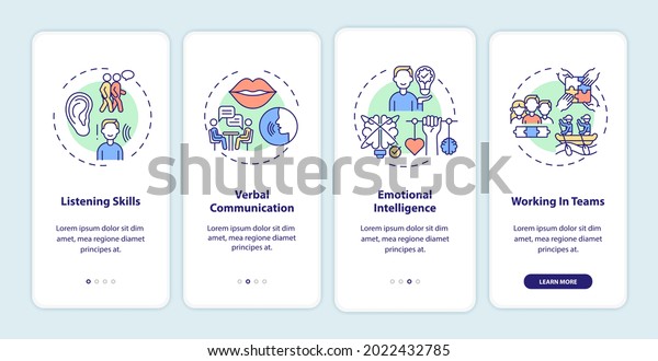 Interpersonal Skill Self Assessment Categories Onboarding Stock Vector ...