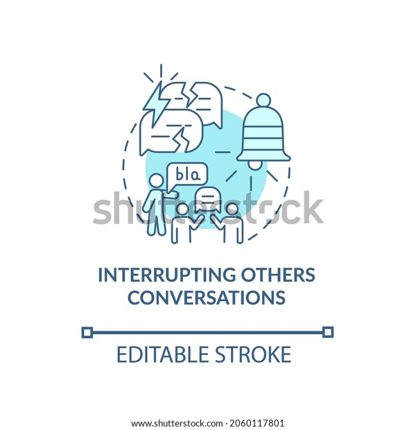 Interrupting Others Conversations Concept Icon Hyperactiveimpulsive ...