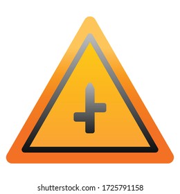Intersecting Icon Vector Illustrationtraffic Signs Intersection Stock ...