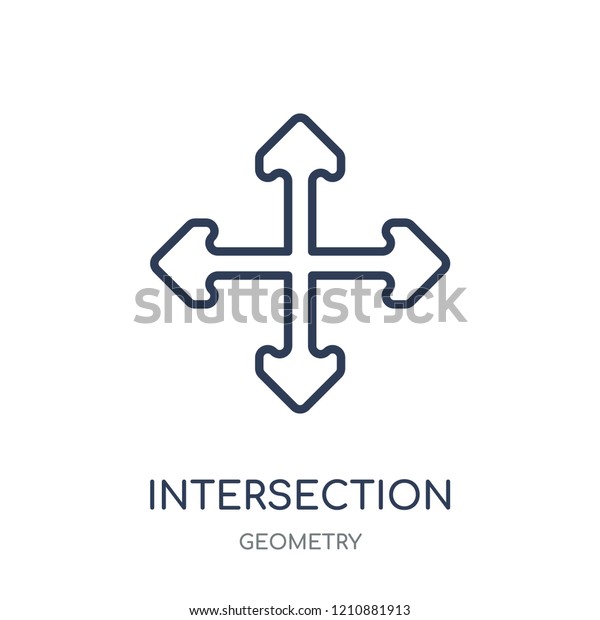 Intersection Icon Intersection Linear Symbol Design Stock Vector ...