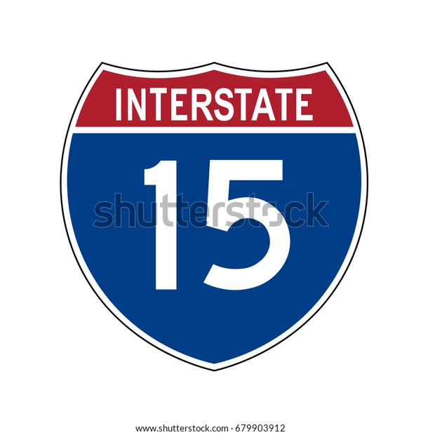 Interstate Highway 15 Road Sign Stock Vector (Royalty Free) 679903912