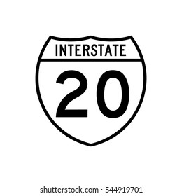 Interstate Highway 820 Texas Road Sign Stock Vector (Royalty Free ...