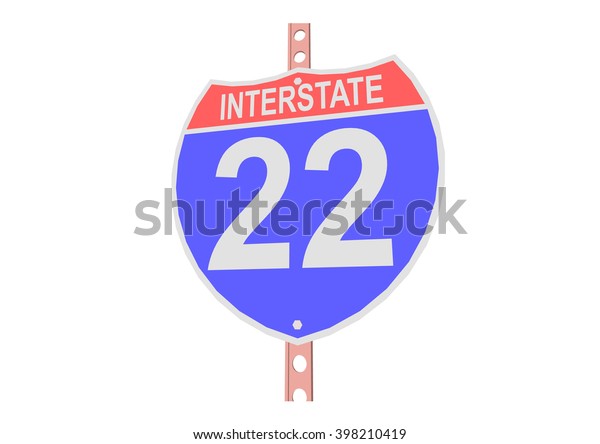 Interstate Highway 22 Road Sign Stock Vector (Royalty Free) 398210419 ...