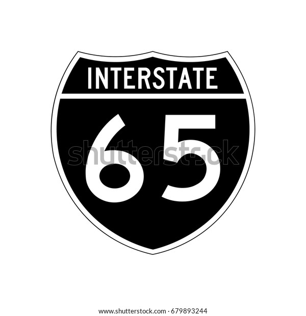 Interstate Highway 65 Road Sign Black: เวกเตอร์สต็อก (ปลอดค่าลิขสิทธิ์ ...