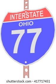 Interstate Highway 77 Road Sign Ohio: เวกเตอร์สต็อก (ปลอดค่าลิขสิทธิ์ ...