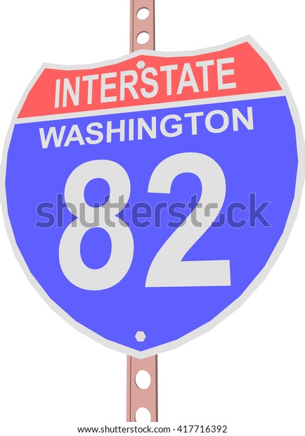 Interstate Highway 82 Road Sign Washington Stock Vector (Royalty Free ...