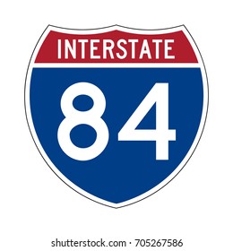 Interstate Highway 84 Road Sign Stock Vector (Royalty Free) 705267586 ...