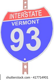 Interstate Highway 93 Road Sign New Stock Vector (Royalty Free ...