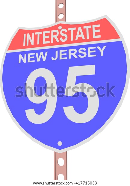 Interstate Highway 95 Road Sign New: vector de stock (libre de regalías ...