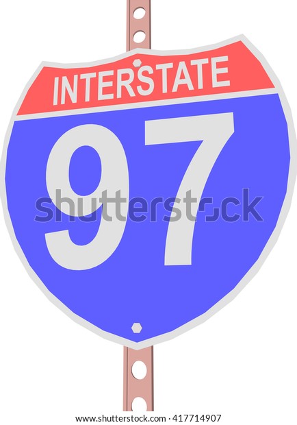 Interstate Highway 97 Road Sign Stock Vector (Royalty Free) 417714907 ...
