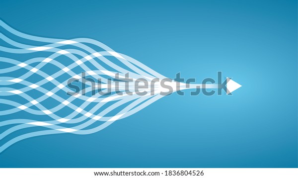 Intertwined Arrows On Blue Background Vector Stock Vector (Royalty Free ...