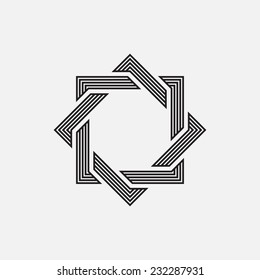 Intertwined Geometric Shapes Squares Vector Stock Vector (Royalty Free ...