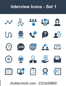 Interview Icons Set 1 Stock Vector (Royalty Free) 1340743481 | Shutterstock