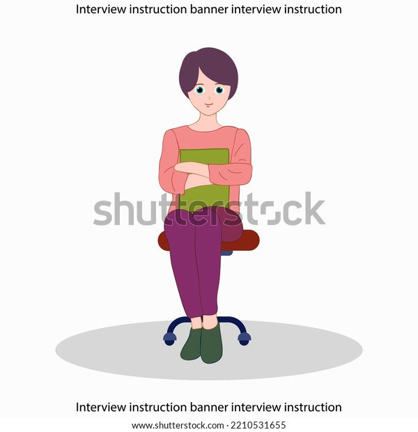 Interview Instruction Banner Interview Instruction Banner Stock Vector ...