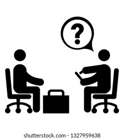 Interview Pictogram Recruitment Concept Stock Vector (Royalty Free ...