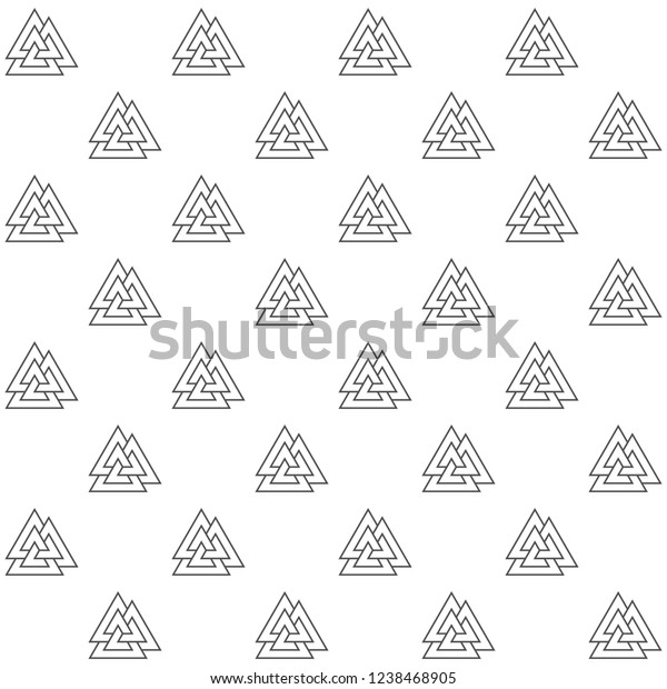 Interwoven Triangles Valknut Vector Illustration Black Stock Vector ...
