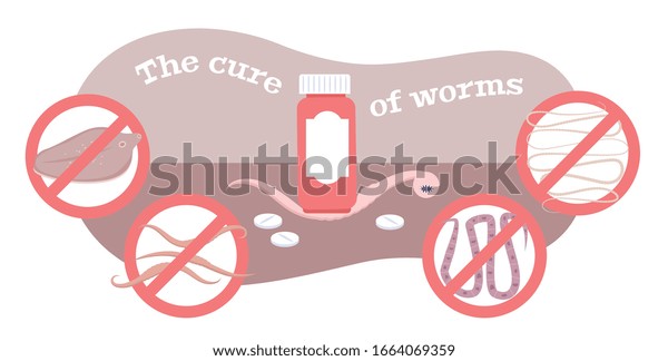 Intestinal Worms Treatment Cure Medication Humans Stock Vector (Royalty ...