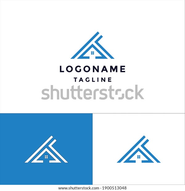 Intials Home Logo Vector Icon Illustration Stock Vector (Royalty Free ...