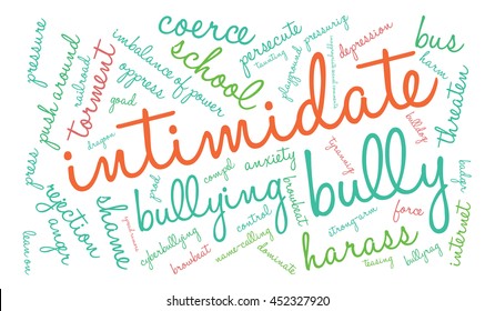 Intimidate Word Cloud On White Background Stock Vector (Royalty Free ...
