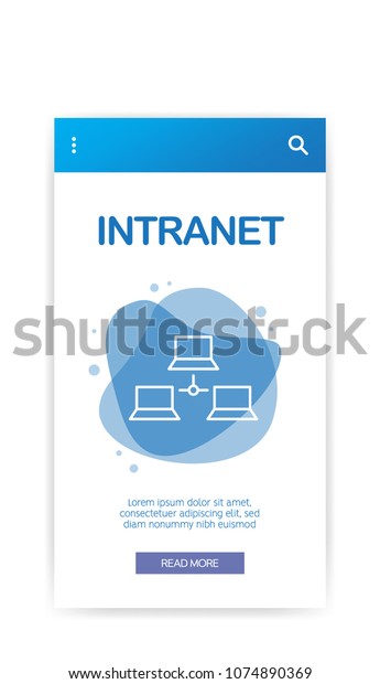 Intranet Infographic Concept Stock Vector (Royalty Free) 1074890369 ...