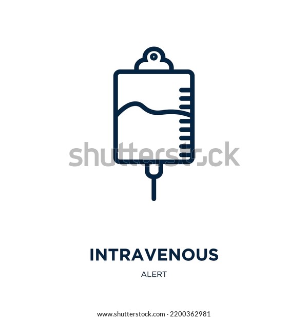 Intravenous Icon Alert Collection Thin Linear Stock Vector (Royalty ...