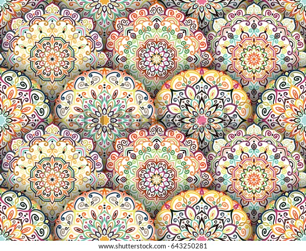 Intricate Floral Pattern Seamless Flower Background Stock Vector ...
