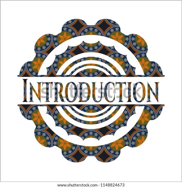 Introduction Arabic Badge Background Arabesque Decoration Stock Vector ...