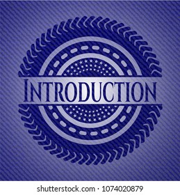 Introduction Badge Denim Background Stock Vector (Royalty Free ...