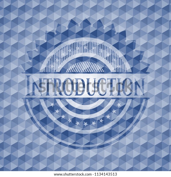 Introduction Blue Hexagon Emblem Stock Vector (Royalty Free) 1134143513 ...